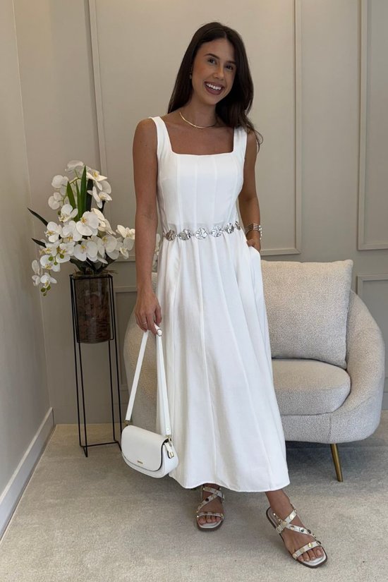 VESTIDO CARLA MIDI LISO - COSH JEANS